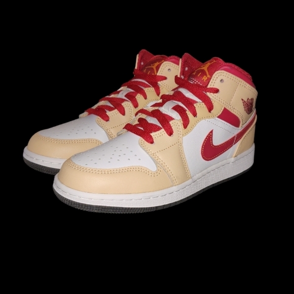 Jordan | Shoes | Jordan Mid Light Curry Cardinal Gs | Poshmark